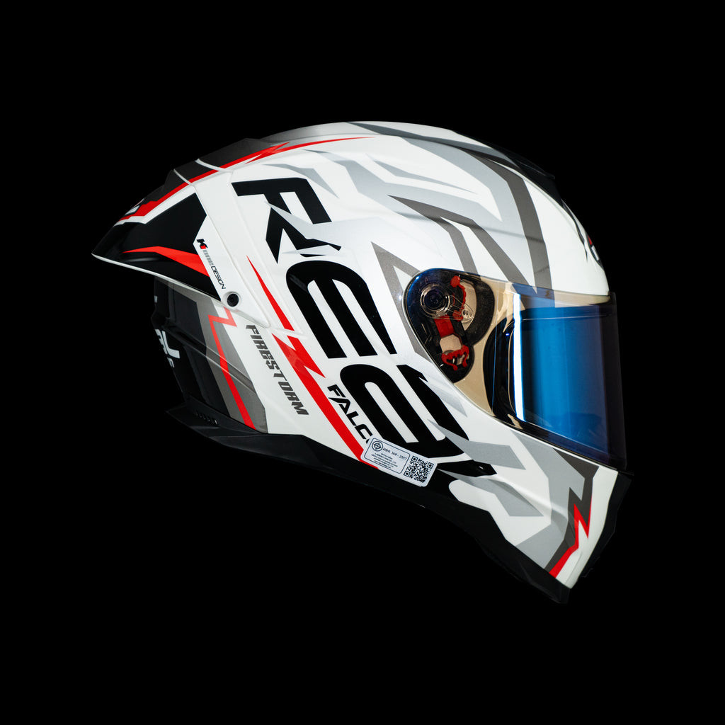 หมวกกันน็อค REAL Helmet Falcon FireStorm - สีดำขาว | Shopee Thailand