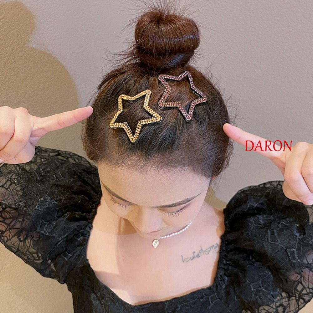 Daron Rhinestone Star BB คลิป\, เรขาคณิตโลหะ Star ด้านข้างคลิป, Bling Y2k Pentagram คลิปด้านข้าง ...