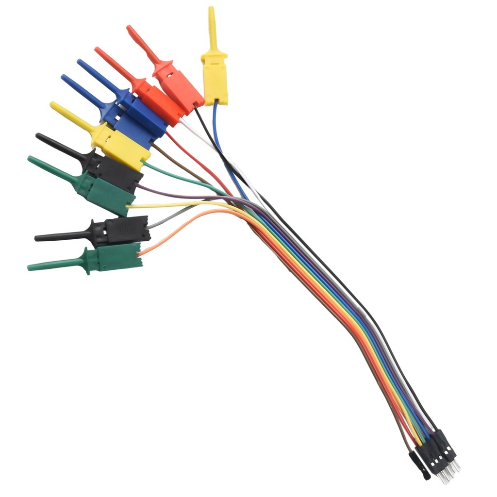 Whoops ~ 25 ซม. 10 เข็ม Hook Clamp Kit 5 สี Logic Analyzer Cable Clamp ...