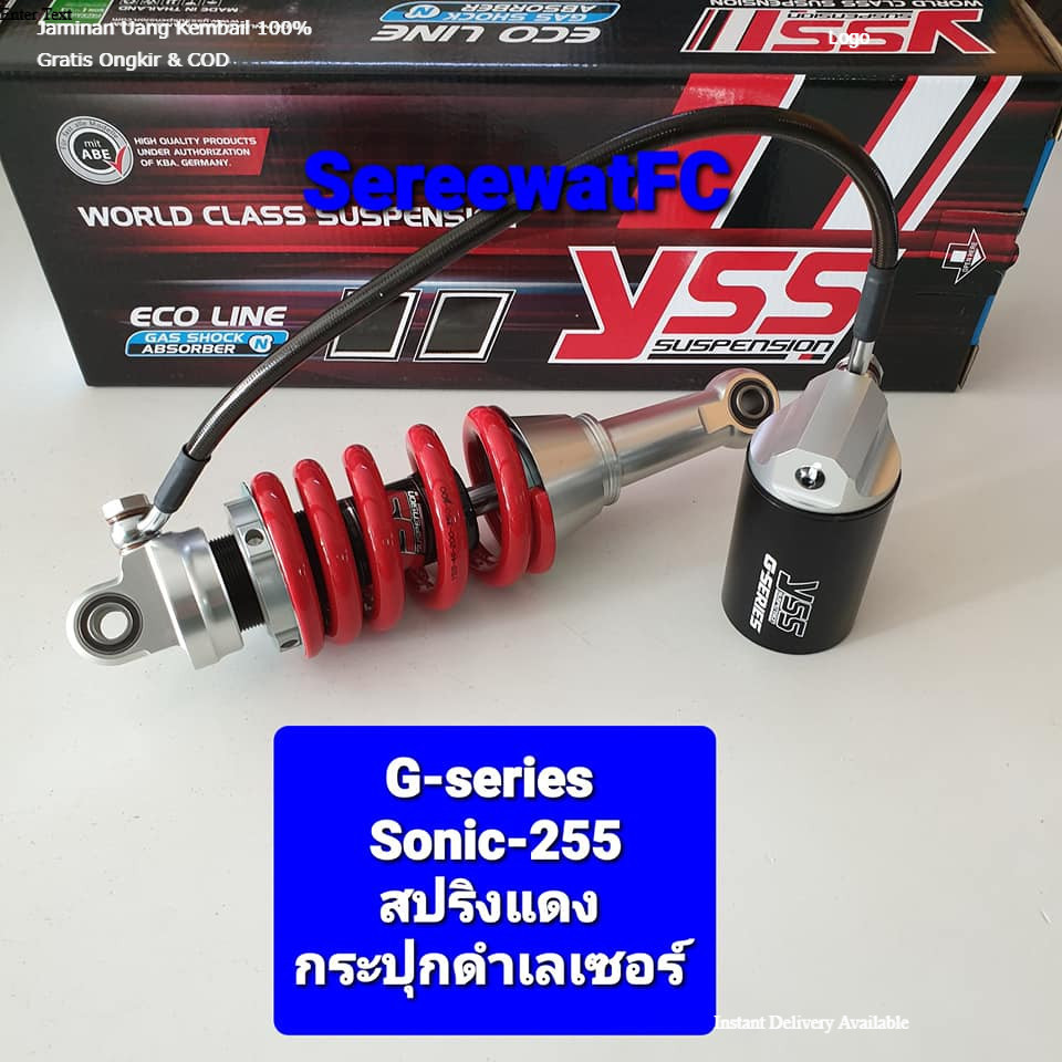 มีสปริงหลายสีให้เลือก โช้คหลัง YSS Sonic / Dash G-Series Mono ยาว 255 ...