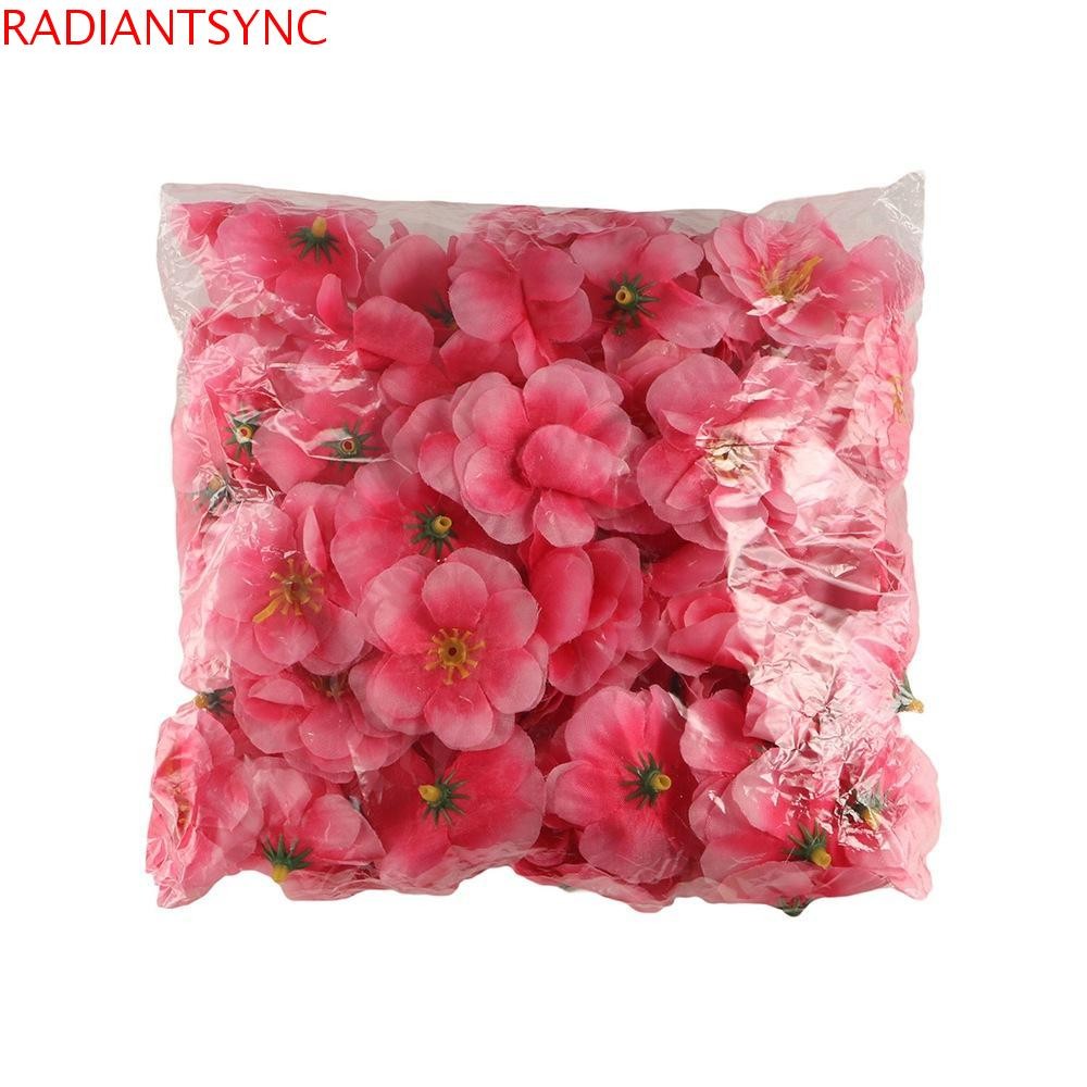 Radiantsync 100 ชิ้นจําลองกลีบ, ดอกพีชโรแมนติกประดิษฐ์ Cherry Blossom, ดอกไม้ปลอมใสหลากหลายสี ...