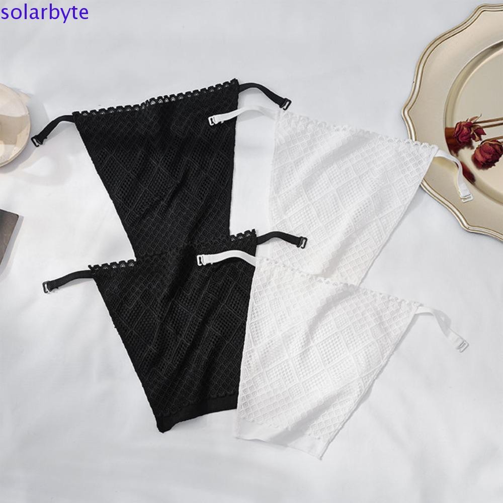 Solarbyte เกาะอกใส่ห่อหน้าอก, ลายทางสองชั้นลูกไม้ป้องกันแสงสะท้อนด้านบน, แฟชั่นตาข่ายชุดชั้นใน ...