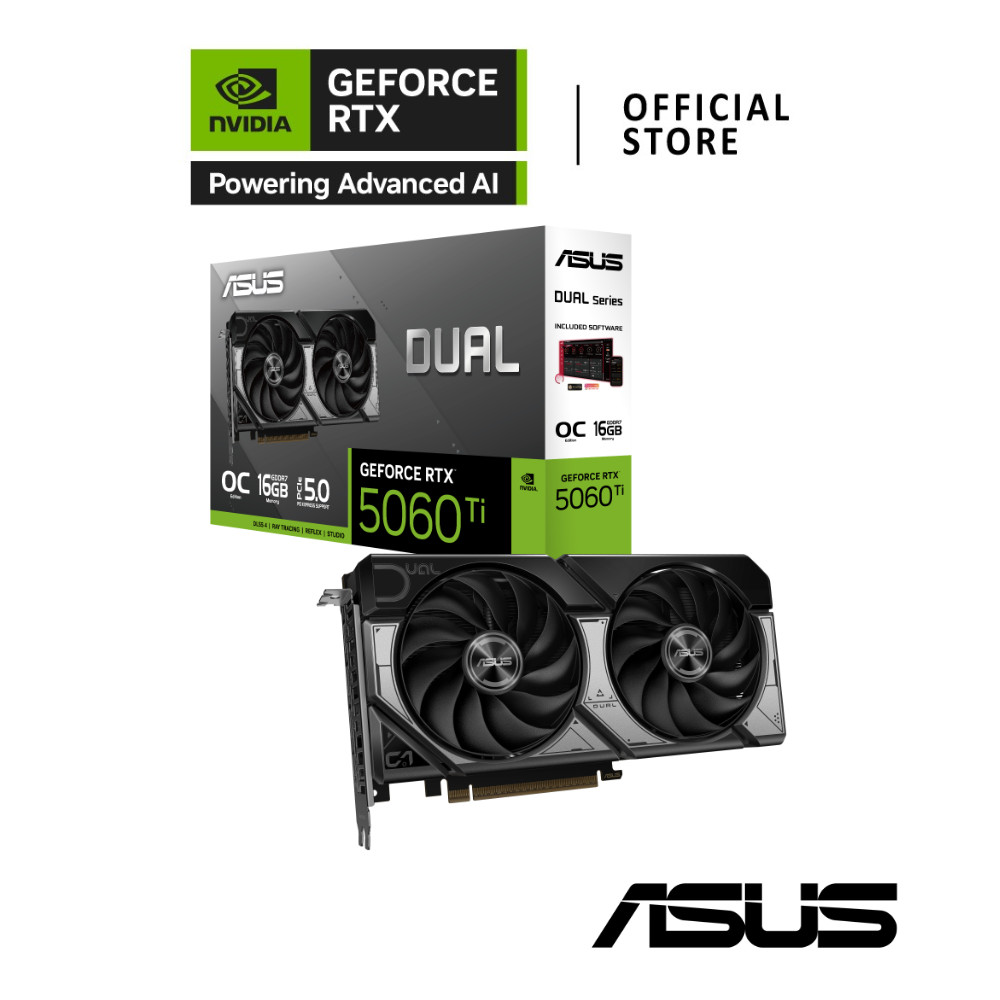 ASUS VGA CARD DUAL GEFORCE RTX 5060 Ti 16GB GDDR7 OC VGA Card การ์ดจอ ...