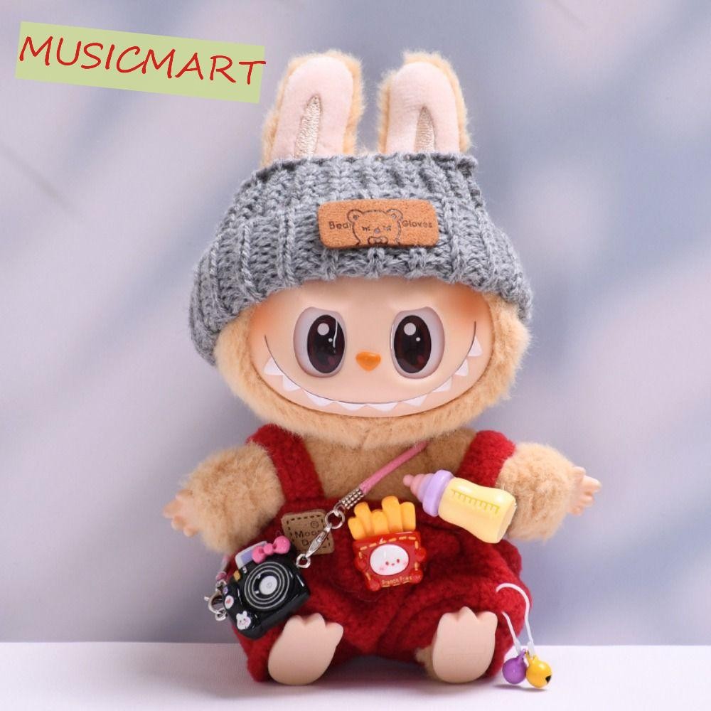 Musicmart 17cm Labubu ตุ๊กตาเสื้อผ้า, Fries นมชานั่ง Labubu เสื้อผ้า ...