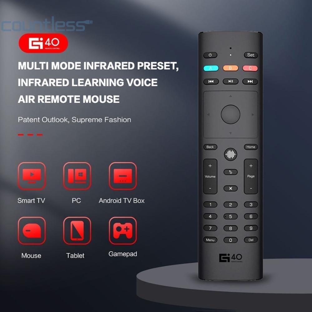 Au G40S 2.4G เมาส์ไร้สาย 34 คีย์รีโมทคอนโทรลเสียง Gyro 6 แกนสําหรับพีซี ...