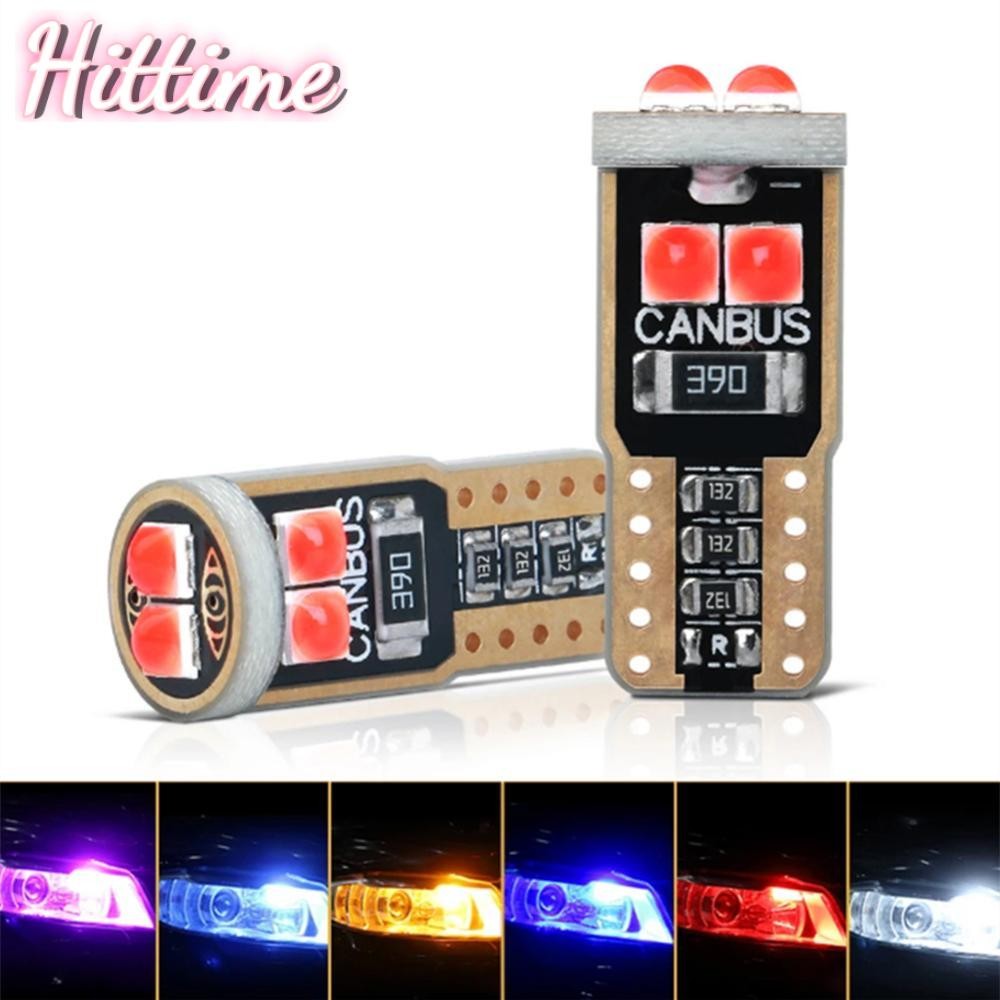 Hittime 1 PC T10 ไฟป้ายทะเบียนรถยนต์ 6SMD 3030 Canbus W5W 194 168 หลอดไฟ LED 12V แผ่นภายในโดมไฟ ...