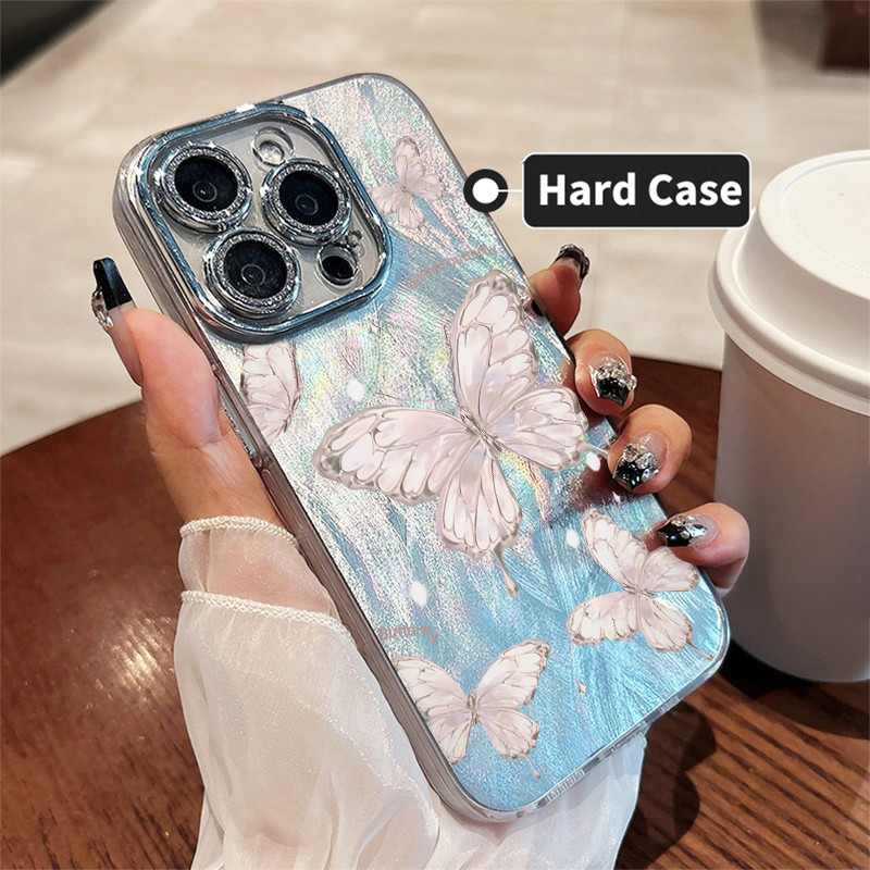 ️จัดส่งทันที ️เคสไอโฟน11 13 14 15 16 Pro Max Aesthetic Oil painting butterfly Case For iPhone ...