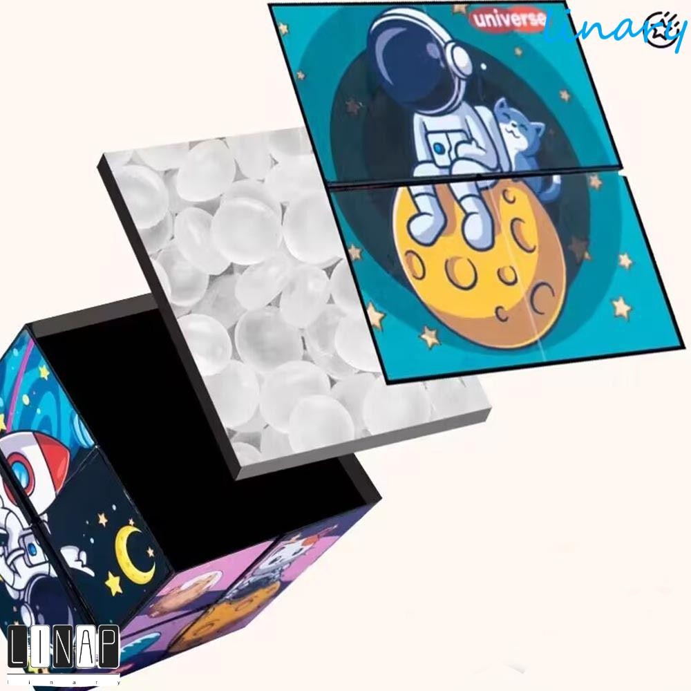 Culinaryhv Magic Cube, 3D หมุนการ์ตูน Intelligence Cube Magic ของเล่น ...