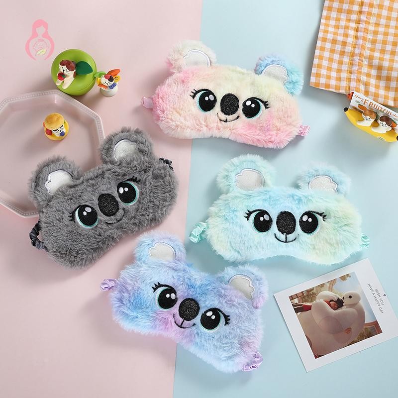 [MMBB] น่ารัก Koala Kids Sleep Mask การ์ตูน 3D Eye Blindfolds Plush ...