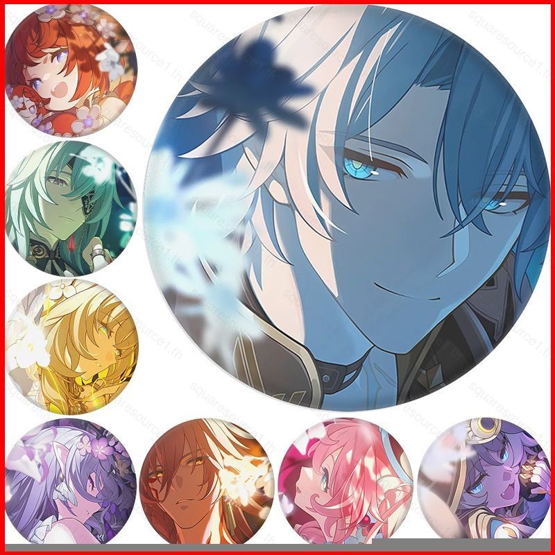 SQ1 Honkai Star Rail Himeko AMPHOREUS Tinplate Badge Bar กระจกพวงกุญแจ ...