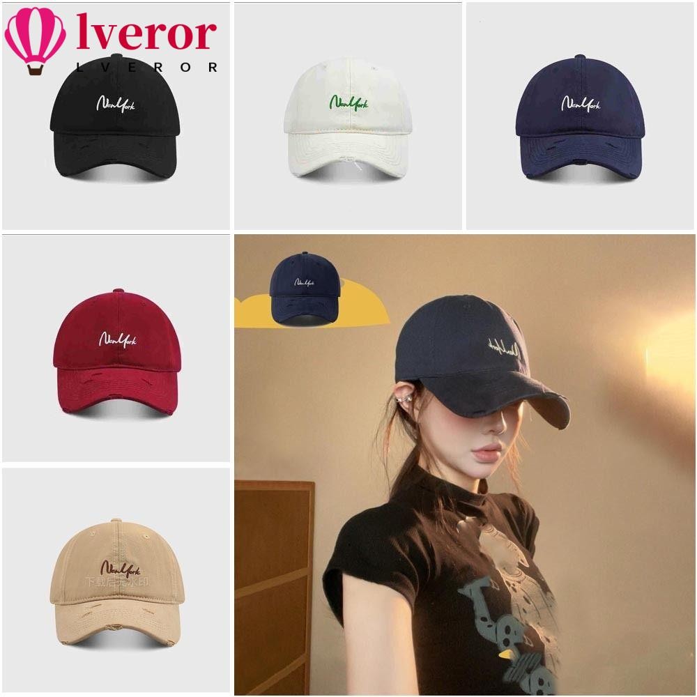 หมวกเบสบอล LVEROR ตัวอักษรฮิปฮอป หมวกกันแดดป้องกัน UV ปรับได้ ระบายอากาศดี สบายเมื่อใช้งาน ...