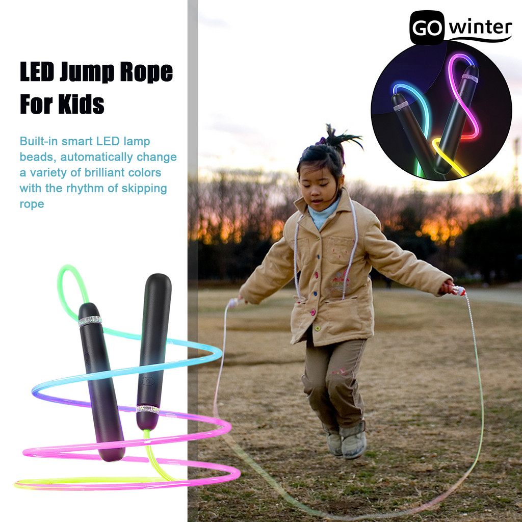 [GT.z]280 ซม.light-up Skipping Rope USB ชาร์จเปลี่ยนสี LED กระโดดเชือก ...