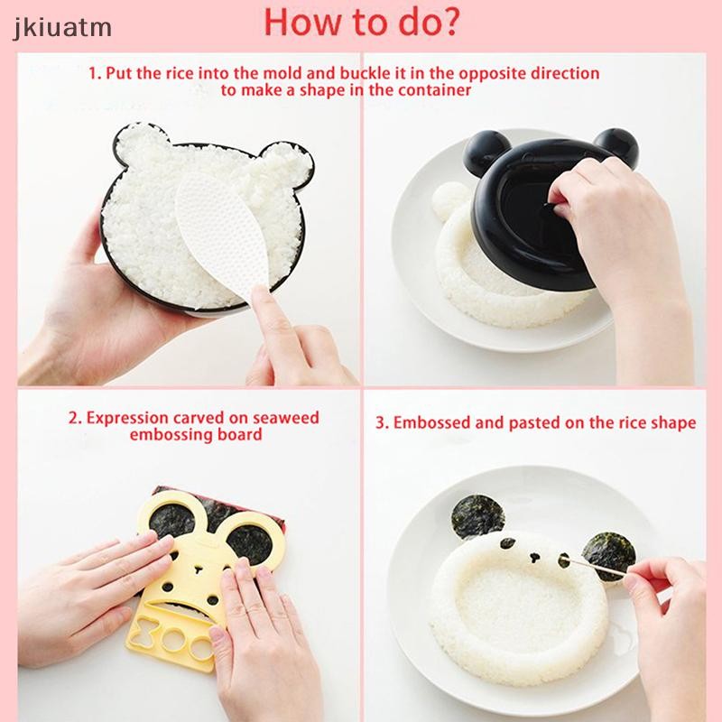 Jkiuatm 1 ชิ้นน่ารักการ์ตูนแมวหมีซูชิ Nori ข้าวแม่พิมพ์ตกแต่งเครื่องตัด Bento Maker แซนวิช DIY ...
