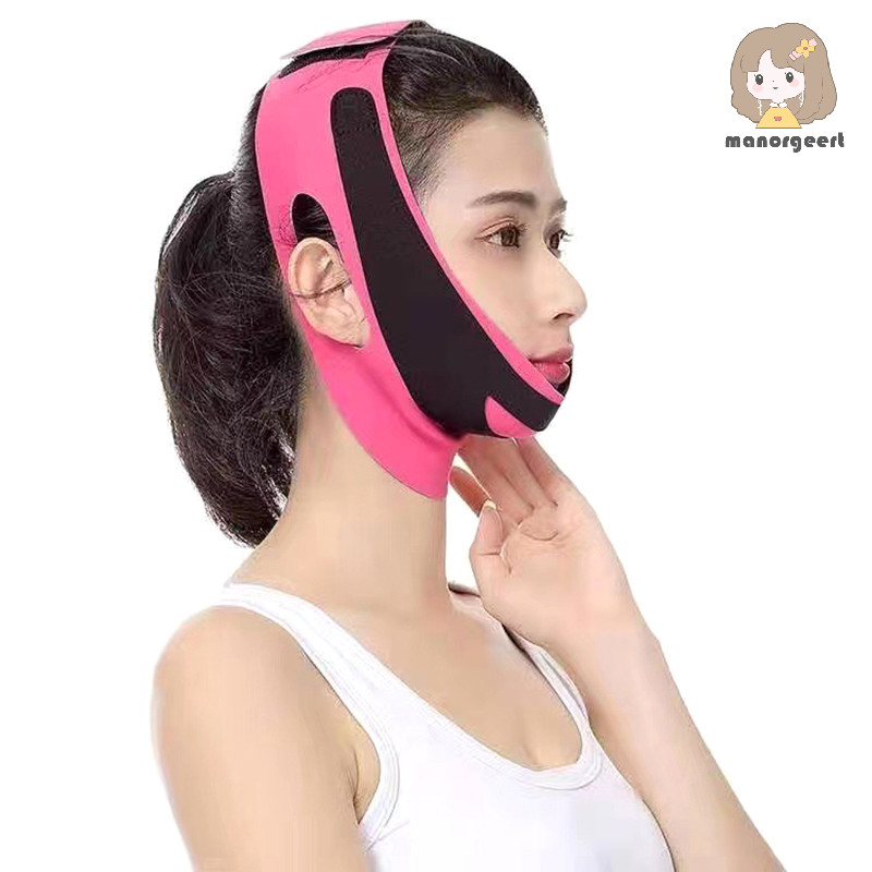 [LO] Elastic Face Slimming V Line Face Shaper ผู้หญิง Chin Cheek Lift ...