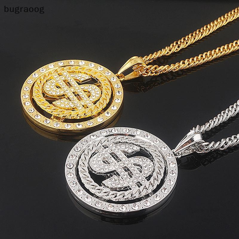 Bug Big Rotatable US Dollar Money Sign จี้สร้อยคอผู้ชาย Rapper Hip Hop ...