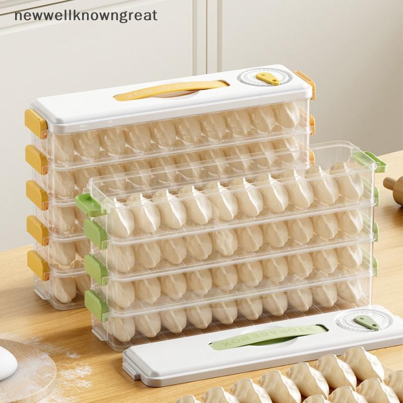 Newwellknowngreat ตู้เย็น Dumpling กล่อง Multilayer ในครัวเรือน Dumpling คอนเทนเนอร์แบบพกพา ...