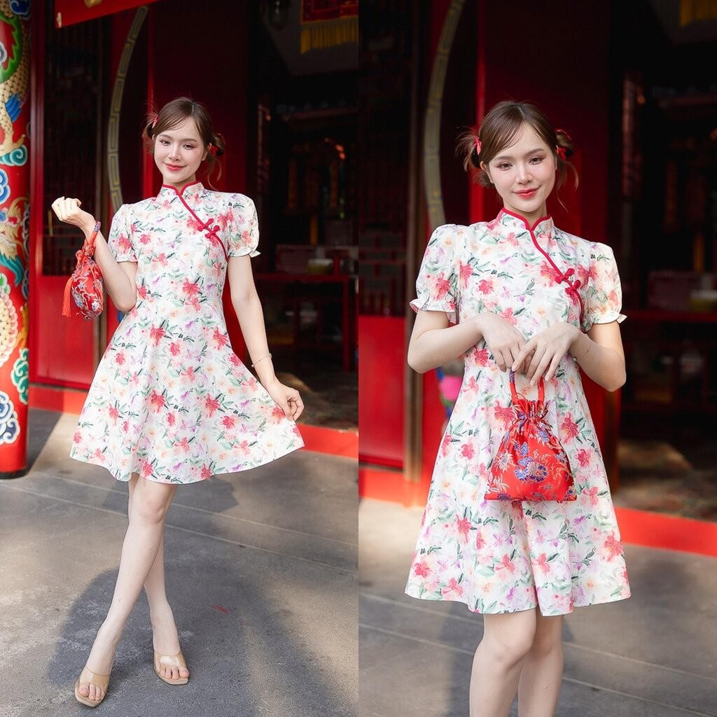 Xiao Hua Dress – โทนสีชมพู [Made by Pastel Time] | Shopee Thailand
