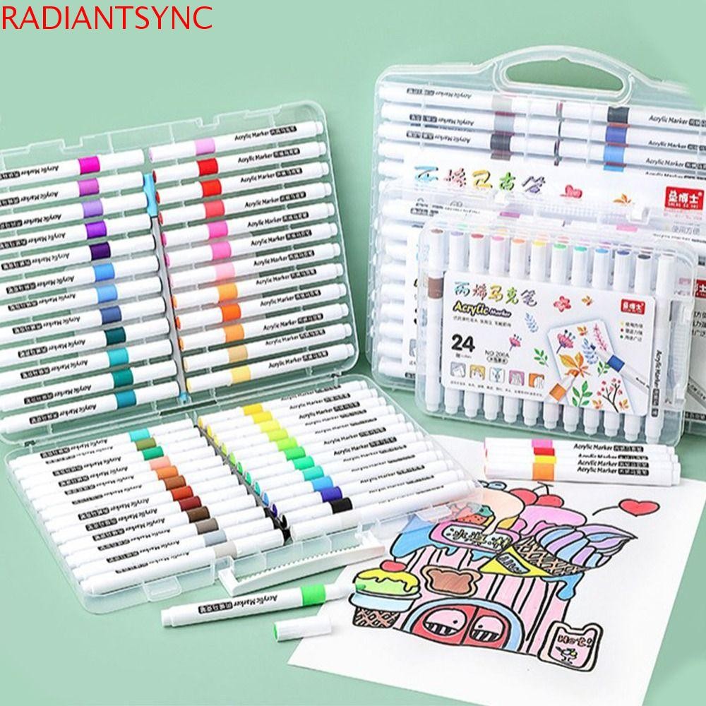 Radiantsync 12/24/36/48/60 สีอะคริลิค Marker,กันน้ํา Graffiti Art ภาพวาด Markers ปากกา,ภาพวาด ...