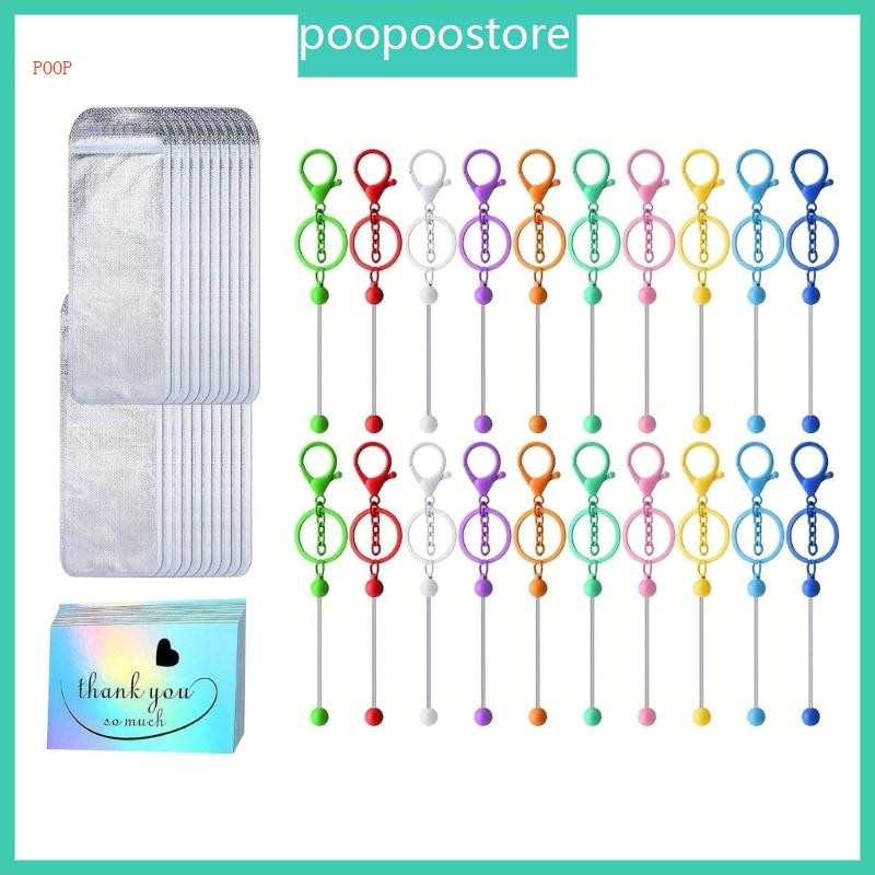 Poop Craft Jewelry Making Set 60 ชิ้น พวงกุญแจแบบมีลูกปัดพร้อมบัตร ...
