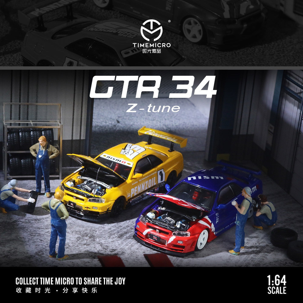 Time Micro 1/64 Nissan GTR R34 รถแข่งรถอัลลอย diecast รุ่นรถยนต์ ของ ...