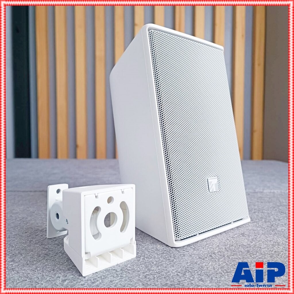 TOA F-03WT ตู้ลำโพงแขวน สีขาว พร้อมขาแขวน ลำโพงติดผนัง ขนาด 3.5 นิ้ว รองรับกำลังขับ 60 วัตต์ 8 ...