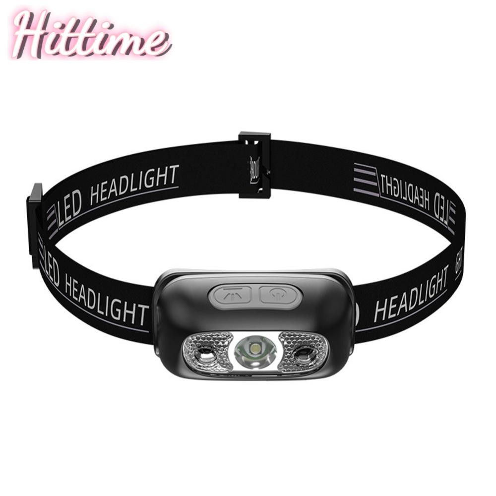 Hittime LED ไฟหน้าชาร์จแบบพกพาไฟหน้าแบบเหนี่ยวนําไฟฉายขนาดเล็กแบบพกพาไฟตกปลากลางคืน N4S9 ...