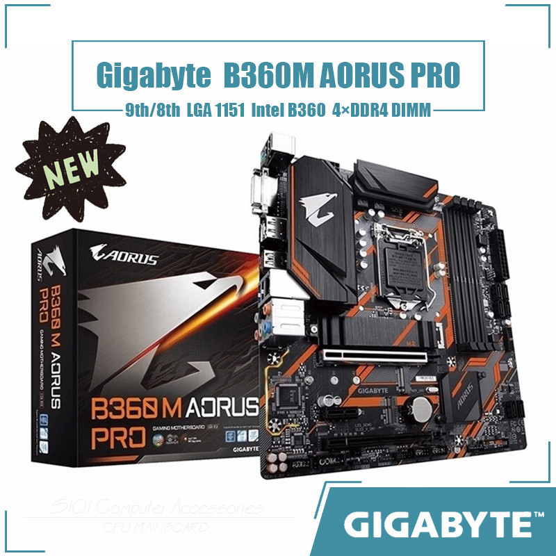 [ใหม่] เมนบอร์ด Gigabyte B360M AORUS PRO 4DDR4 DIMM LGA 1151 Intel B360 Micro ATX 9/8th gen Core ...