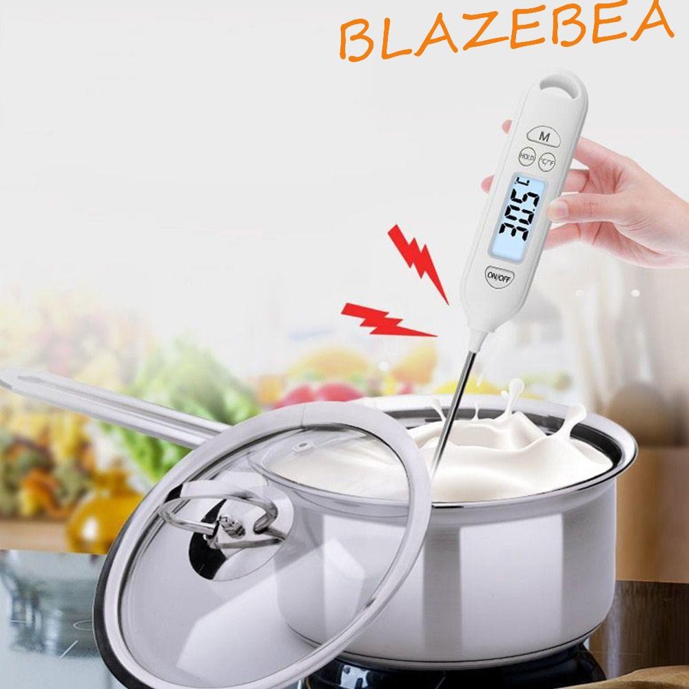 Blazebea เนื้อ Thermomete, ไฟแบ็คไลท์อิเล็กทรอนิกส์อาหาร Thermomete, ดิจิตอลกันน้ํา Probe ฝาครอบ ...