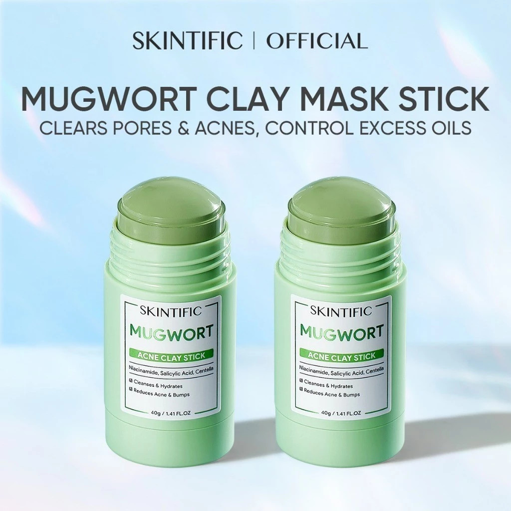 Skintific Mugwort acne Clay stick Mask - Masker Mugwort anti Pore ...