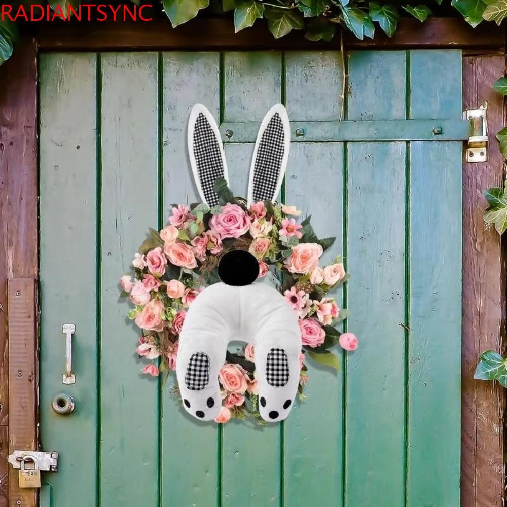 Radiantsync กระต่ายหูพวงหรีด,การ์ตูนแขวนพวงหรีดอีสเตอร์สิ่งที่แนบมา,พวงหรีดวันหยุดตกแต่ง ...