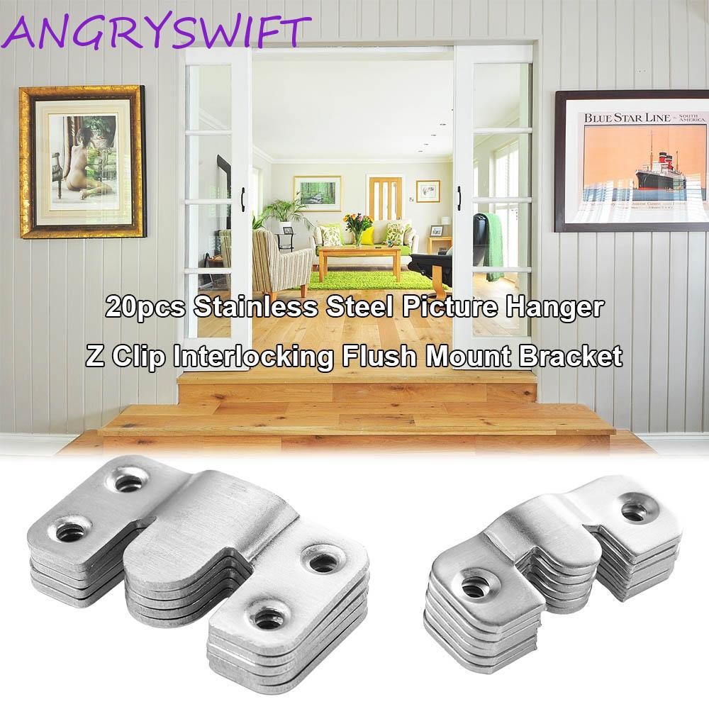 Angryswift ไม้แขวนเสื้อรูปภาพ Flush Mount 20 ชิ้น Z คลิป Interlocking ภาพวาดจอแสดงผล | Shopee ...