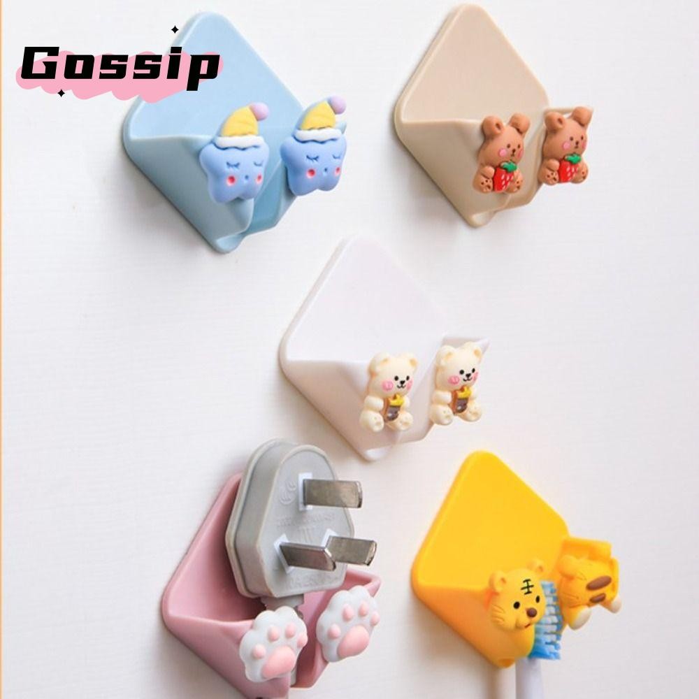 GOSSIP Plug Hook,น้ําหนักเบาทนทานสายไฟชั้นเก็บ,ไม่เจาะมัลติฟังก์ชั่น ...