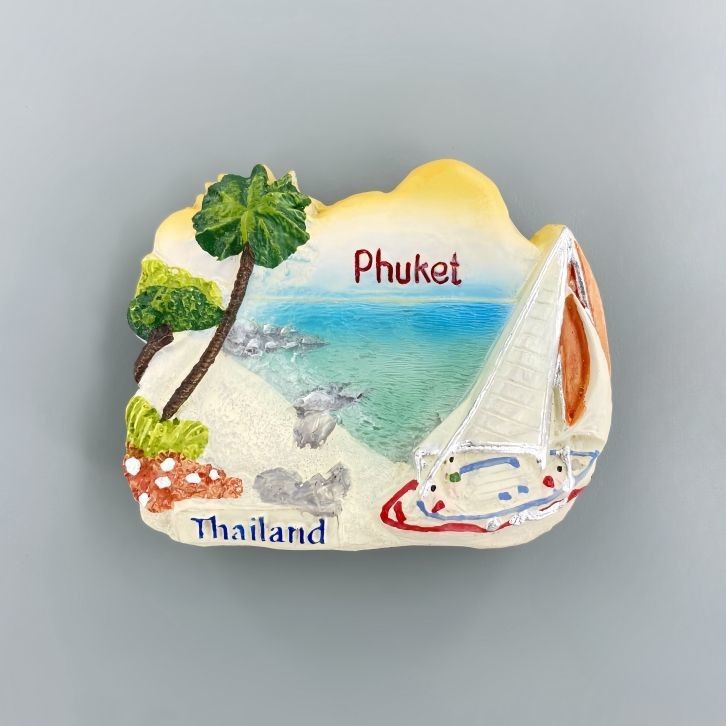 T Thailand Puji Island Karen Beach Travel Commemorative สามมิติมือวาด ...