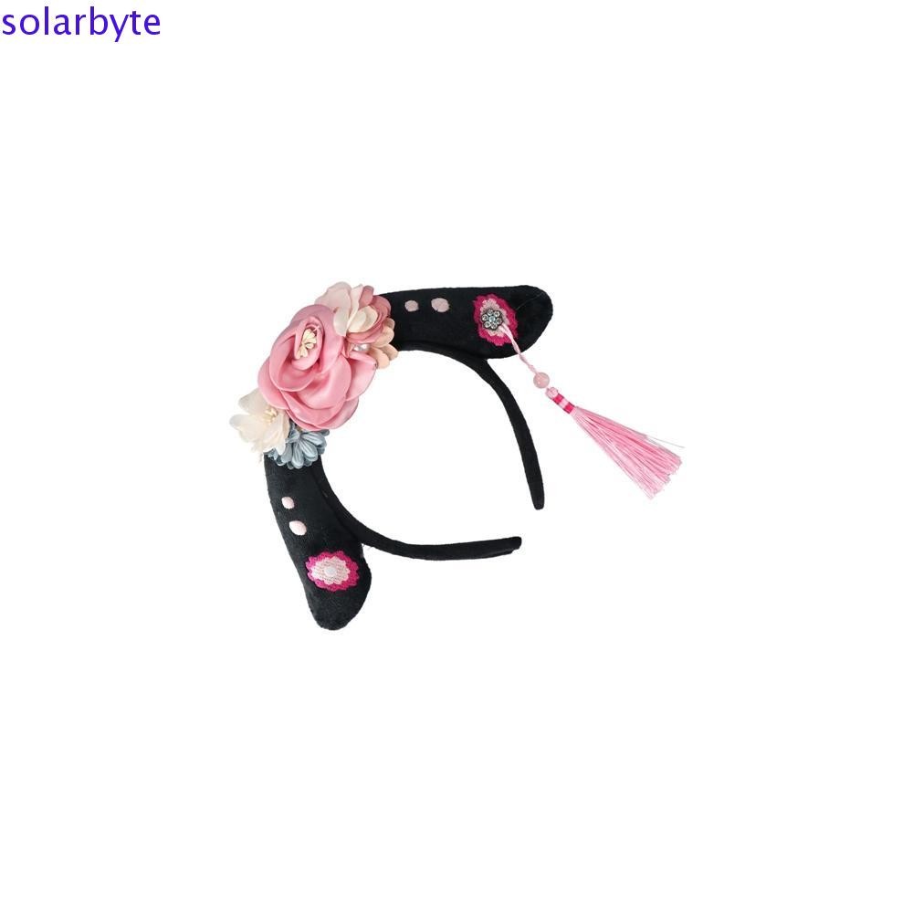 Solarbyte สไตล์โบราณ Headwear ผู้หญิงคลาสสิก Retro ดอกไม้โบว์เพิร์ล Hanfu Headdress จีนโบราณ ...