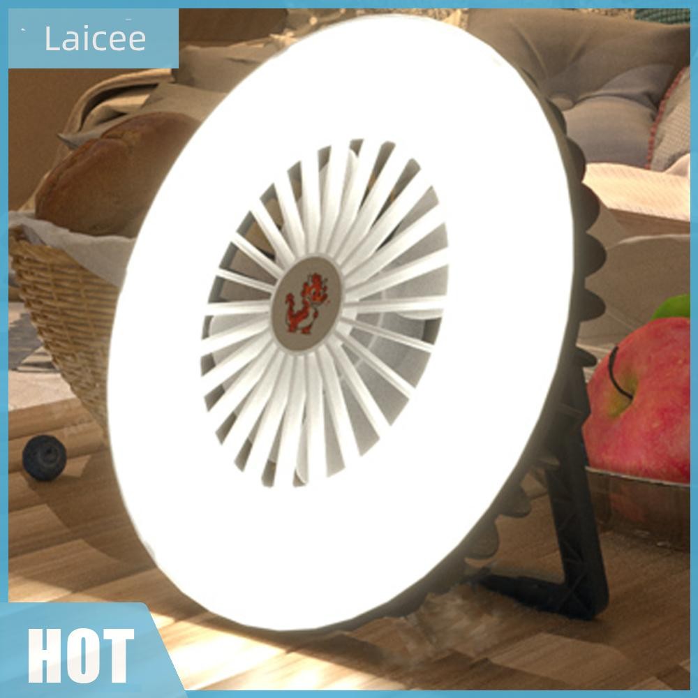 [Laicee.th] พัดลมแคมป์ปิ้งพร้อมไฟ LED ไฟพัดลมแคมป์ปิ้งพร้อมตะขอ 2 in 1 สําหรับเดินป่าตั้งแคมป์ ...