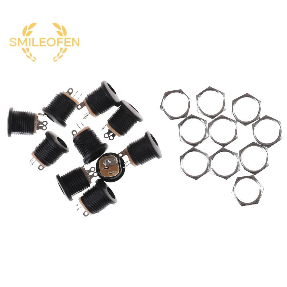 [Smileofen] 10 ชิ้น DC 022 2.1x5.5 มม. PCB ติดตั้ง DC Power Jack Socket ...