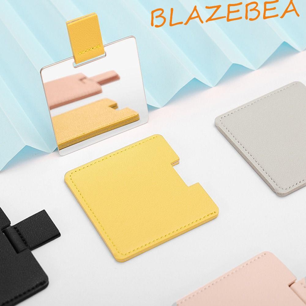 Blazebea กระจกแต่งหน้า Mini Square ของขวัญแบบพกพาสําหรับเธอไม่แตกผู้หญิงเด็กผู้หญิง Drop ทน PU ...