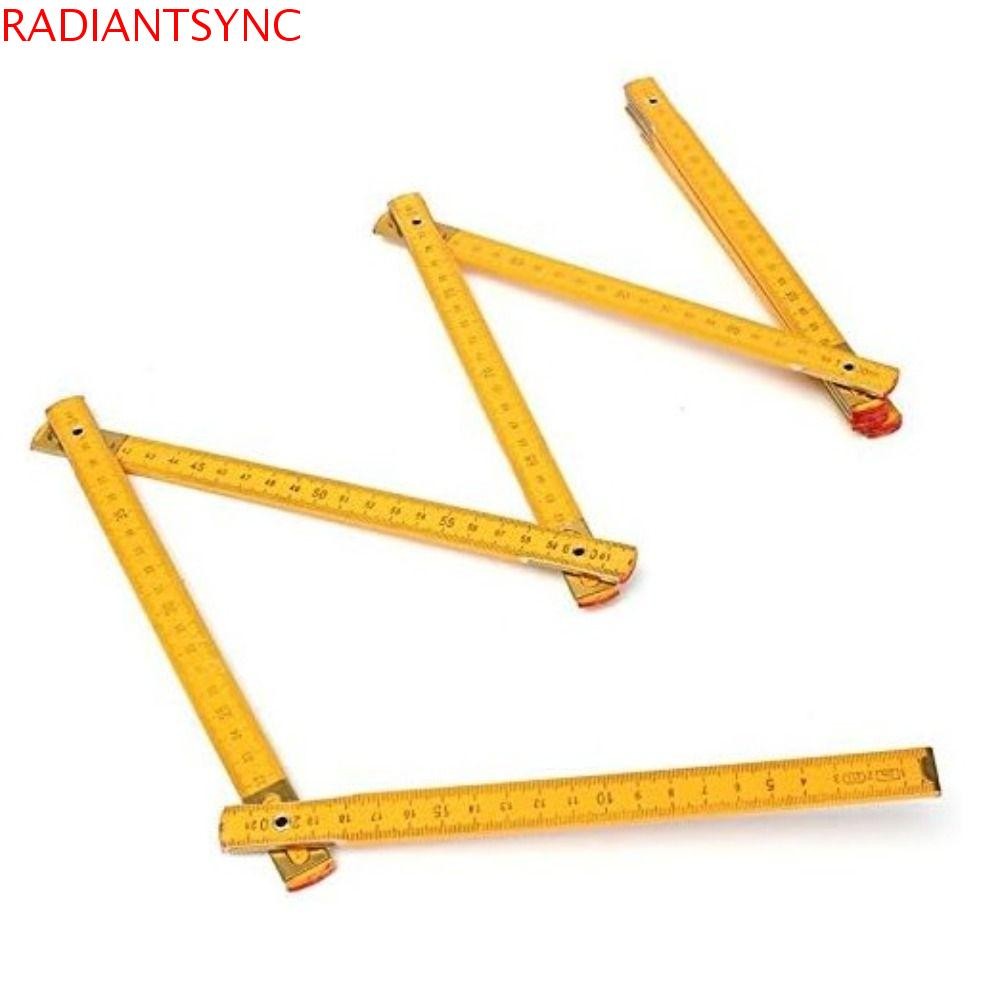 Radiantsync 1M 2M ไม้บรรทัดไม้พับ, ขนาดสองด้านสอนนิ้วและไม้บรรทัดวาดเมตริก, พับ DIY Craft ...