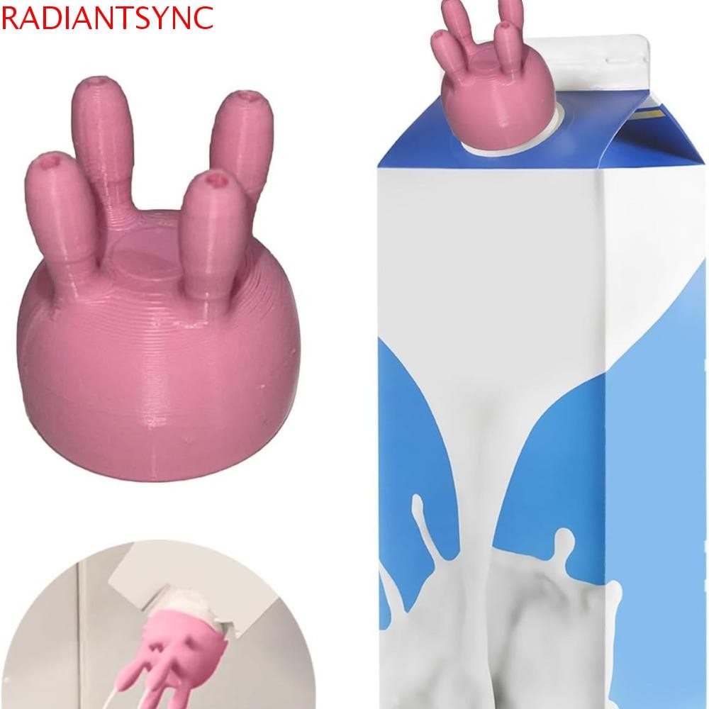 Radiantsync 2 ชิ้นตลกเทขวดนมหมวก,สีชมพูนํากลับมาใช้ใหม่ดื่มขวด Pour Spout ครอบคลุม, Drinkware ...