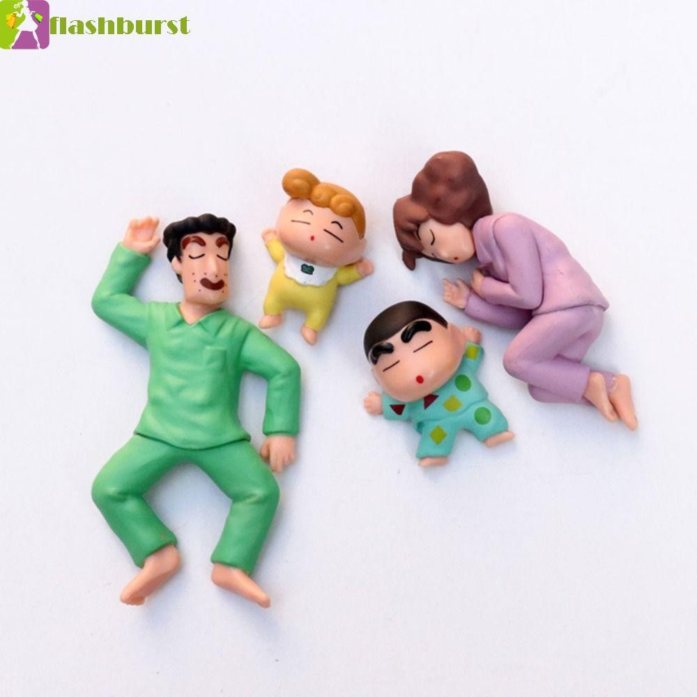 Flashburst Crayon Shin-Chan ตัวเลขการ์ตูน Mini Sleeping Nohara ครอบครัว ...