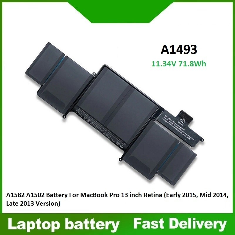 ☸A1493 laptop battery for Apple MacBook Pro 13 "; A1502 retina (early ...