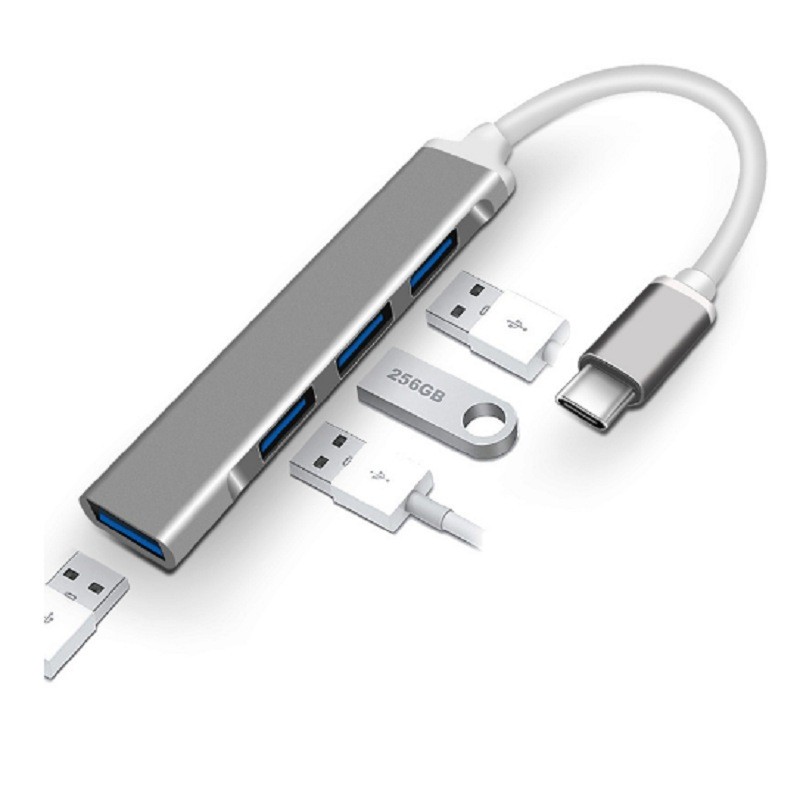 OTG USB 3.0 Type-C Hub 4 พอร์ต Adapter แปลงสาย สําหรับ พีซี คอมพิวเตอร์ ...