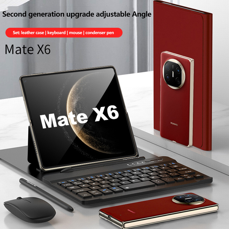 พับคีย์บอร์ดไร้สายบลูทูธคีย์บอร์ดหนังสําหรับ Huawei Mate X6 MateX6 5G พร้อมปากกาเมาส์ | Shopee ...