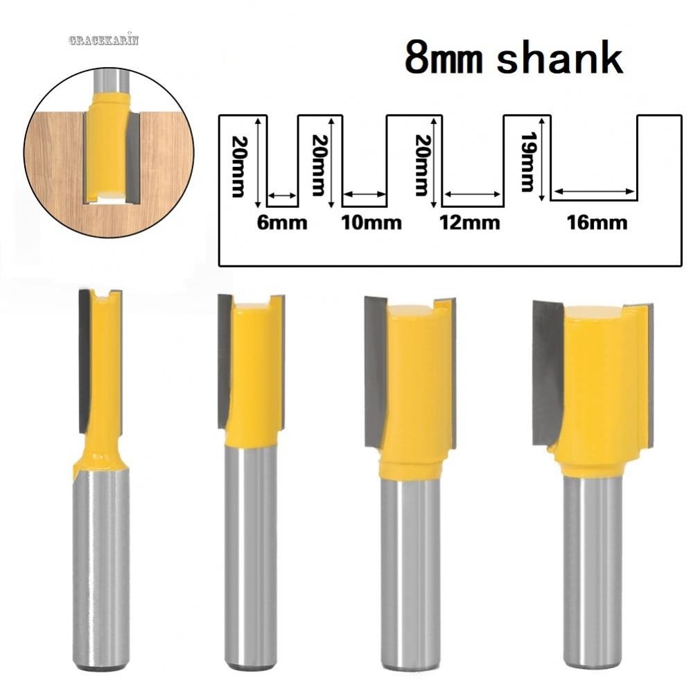 คุณภาพระดับพรีเมียม 8 มม. Shank Straight Router Bit Splinter Cutting ...