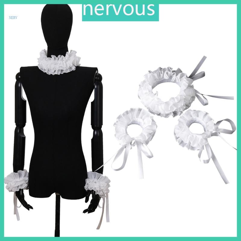 Nerv คอสเพลย์ฮาโลวีน Party Renaissance คอ Ruff Collar และ Ruffled ...