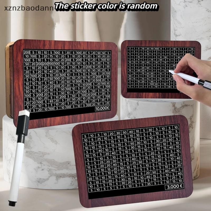 [XZNZVV] 1000/2000/3000/5000/10000 กล่องเงินยูโรกระปุกออมสินไม้พร้อมกล่องเงินแบบใช้ซ้ําได้พร้อม ...