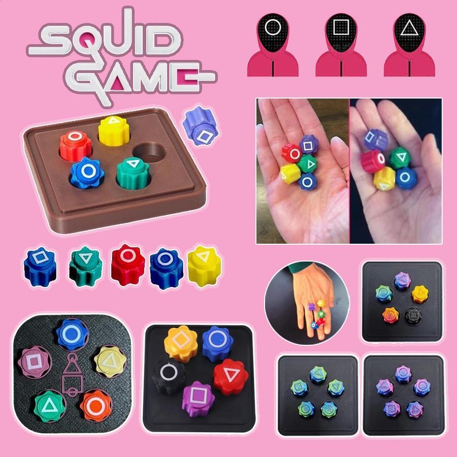 Squid Game 2 Gonggi Stones Korean Games Traditional Stone Catching 3D ...