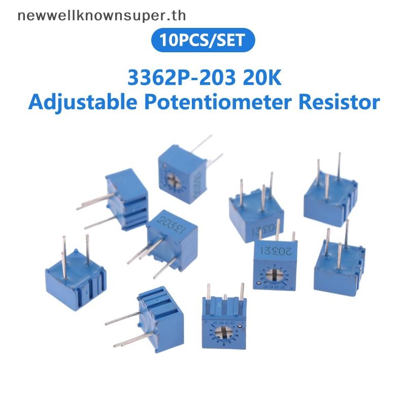 ใหม่ 10 ชิ้น 3362P-203 ปรับ Potentiometer Precision Trimmer Resistor ...