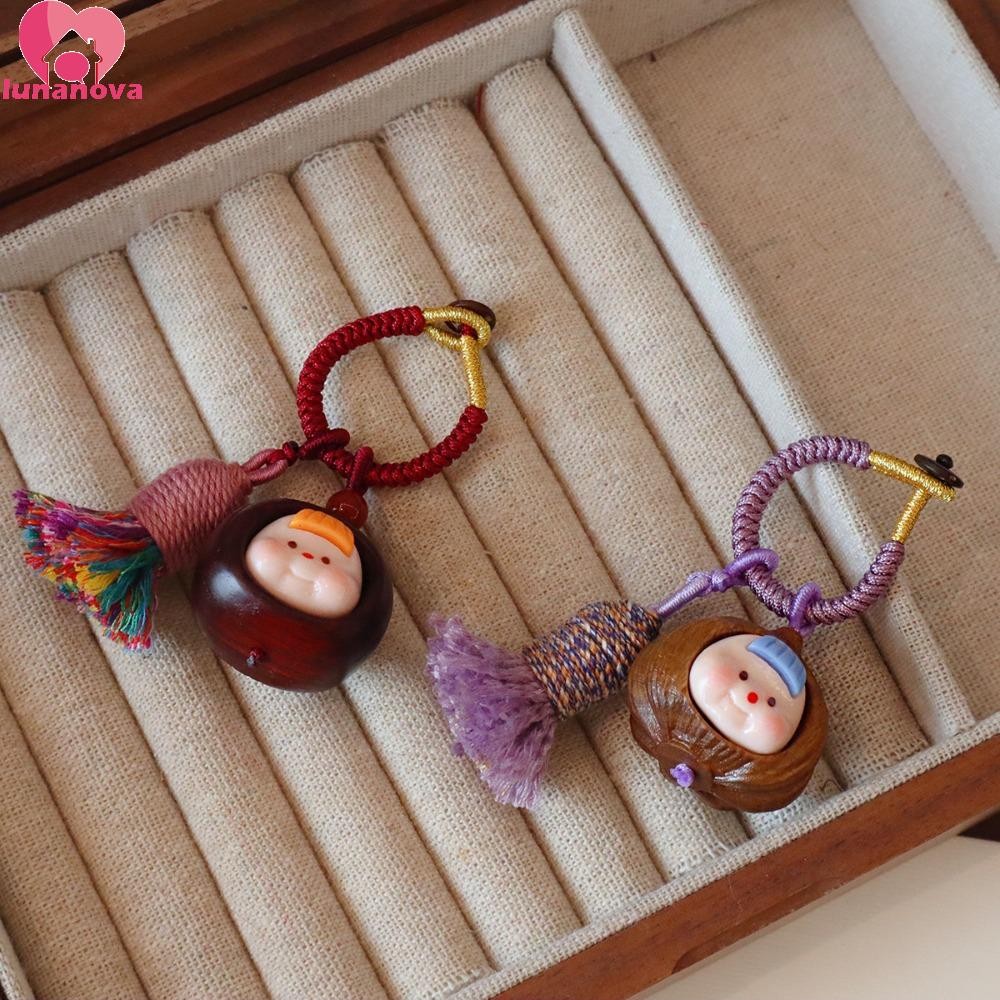 Lunanova Domy กระเทียมพวงกุญแจ, Lucky Rosewood น่ารักตุ๊กตาจี้, Creative Chestnut กระเป๋าแขวน ...