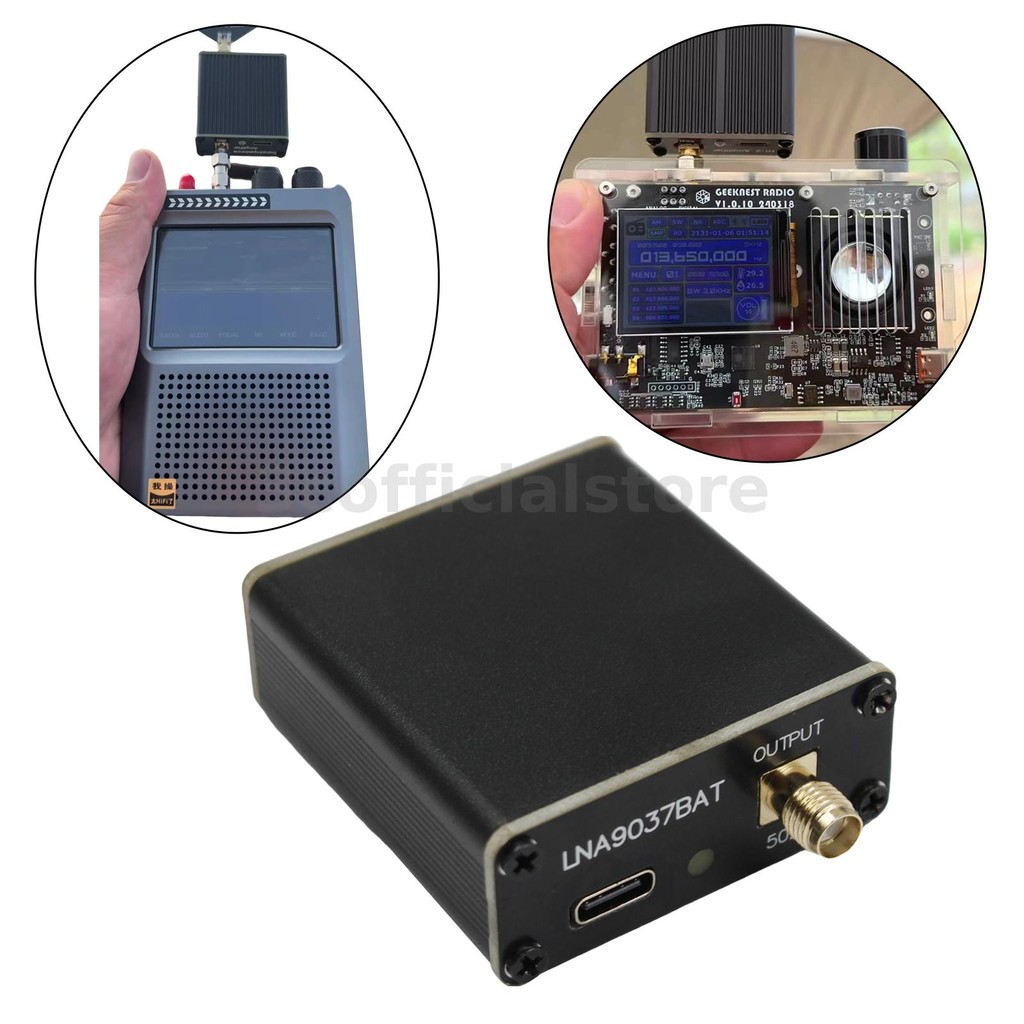 เครื่องขยายสัญญาณ 100k-6GHz Full Band Low Noise 9037BAT-LNA RF Amplifier High Linearity Ultra ...
